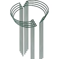 Amazon.com : HiGift 8 Pack 24 Inch Plant Support Stakes, 10" Wide x 24" High Half Round Metal ...