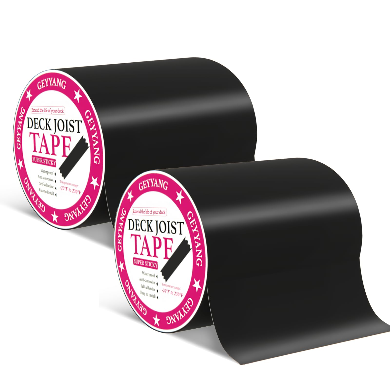 GEYYANG Deck Joist Tape 6 inch x 50 Feet,Butyl Joist Tape for Decking ...