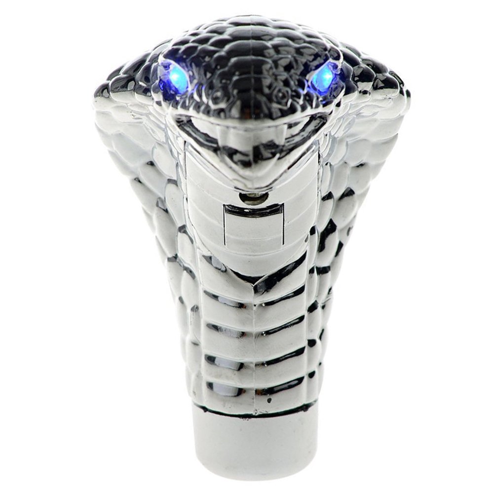 Big Ant Universal LED Snake Flashing Eyes Chrome Manual Auto Gear Shift ...