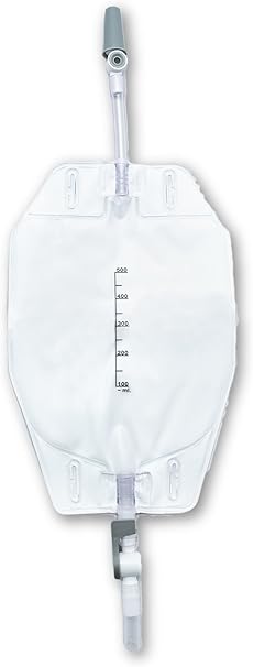 Urinbeutel, 500 ml, mit kurzer Röhre, 1 Kammer, Hebelventil, Stoff ...