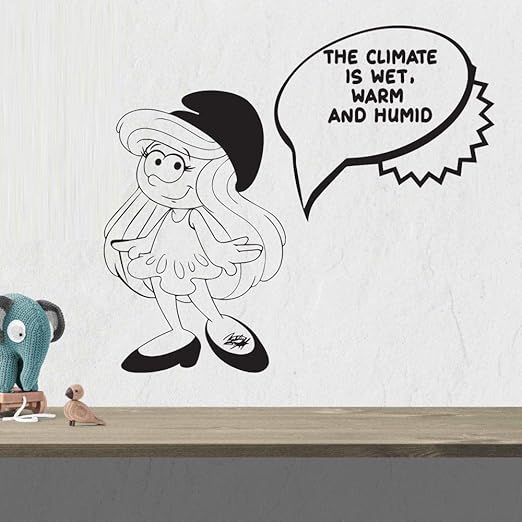 Amazon.com: All Things Valuable Smurfs Wall Decals for Kids Bedroom/The ...
