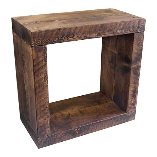 Funky Chunky Furniture 9x2 Rustic Wooden Wall Cube, Medium Oak, 30x30 ...