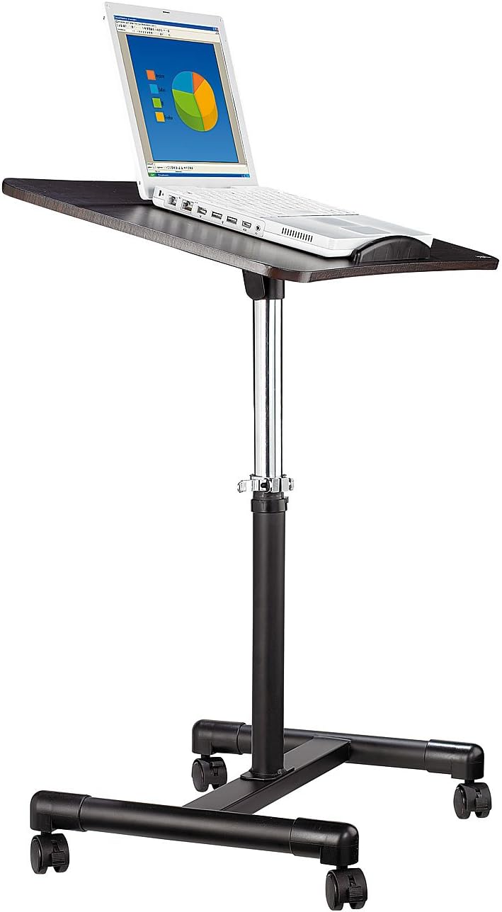 TAVOLO CARRELLO PORTA NOTEBOOK PC CON RUOTE SUPPORTO COMPUTER: Amazon ...