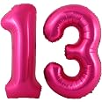 Amazon.com: 40 Inch Hot Pink 13 Number Balloons Giant Jumbo Huge 13 or ...