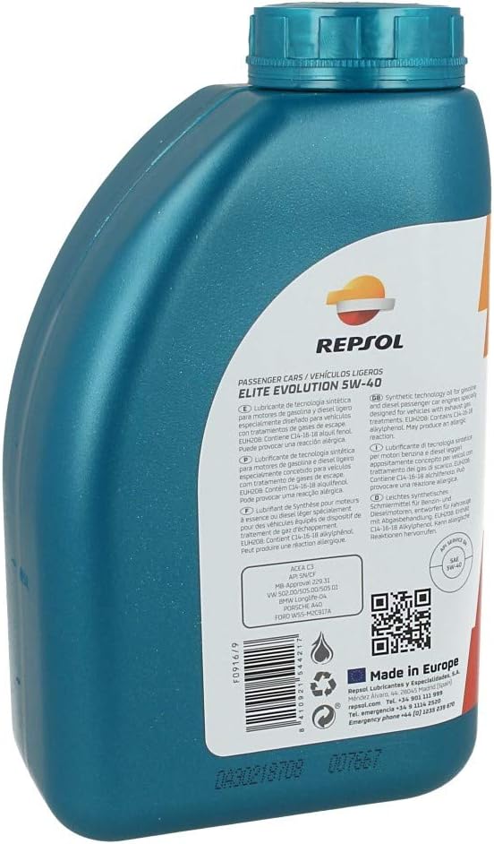 REPSOL ELITE EVOLUTION 5W-40 car engine oil – BigaMart