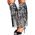 Amazon.com: GEMILY Fringe Disco Leg Warmers Black Glitter Rave Boot ...