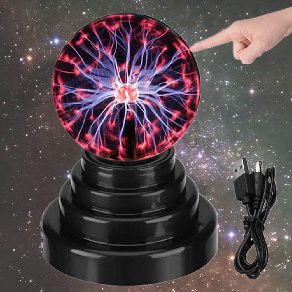 DQTYE Touch Sensitive Plasma Ball USB/Battery Power Plasma Lamp Magic ...