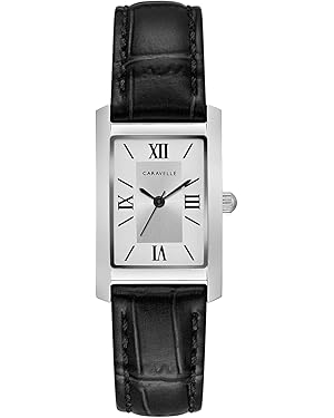 Amazon.com: Caravelle by Bulova Ladies' Dress Quartz Silver-Tone ...