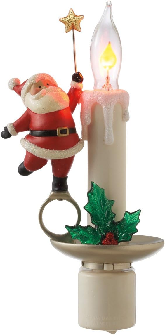Amazon.com: Santa On Candle Night Light: Home & Kitchen