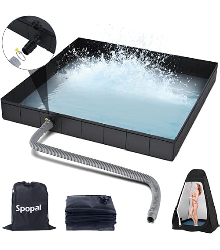 Douche Portative 41 X 41 Portable Shower Pan Foldable Portable Shower ...