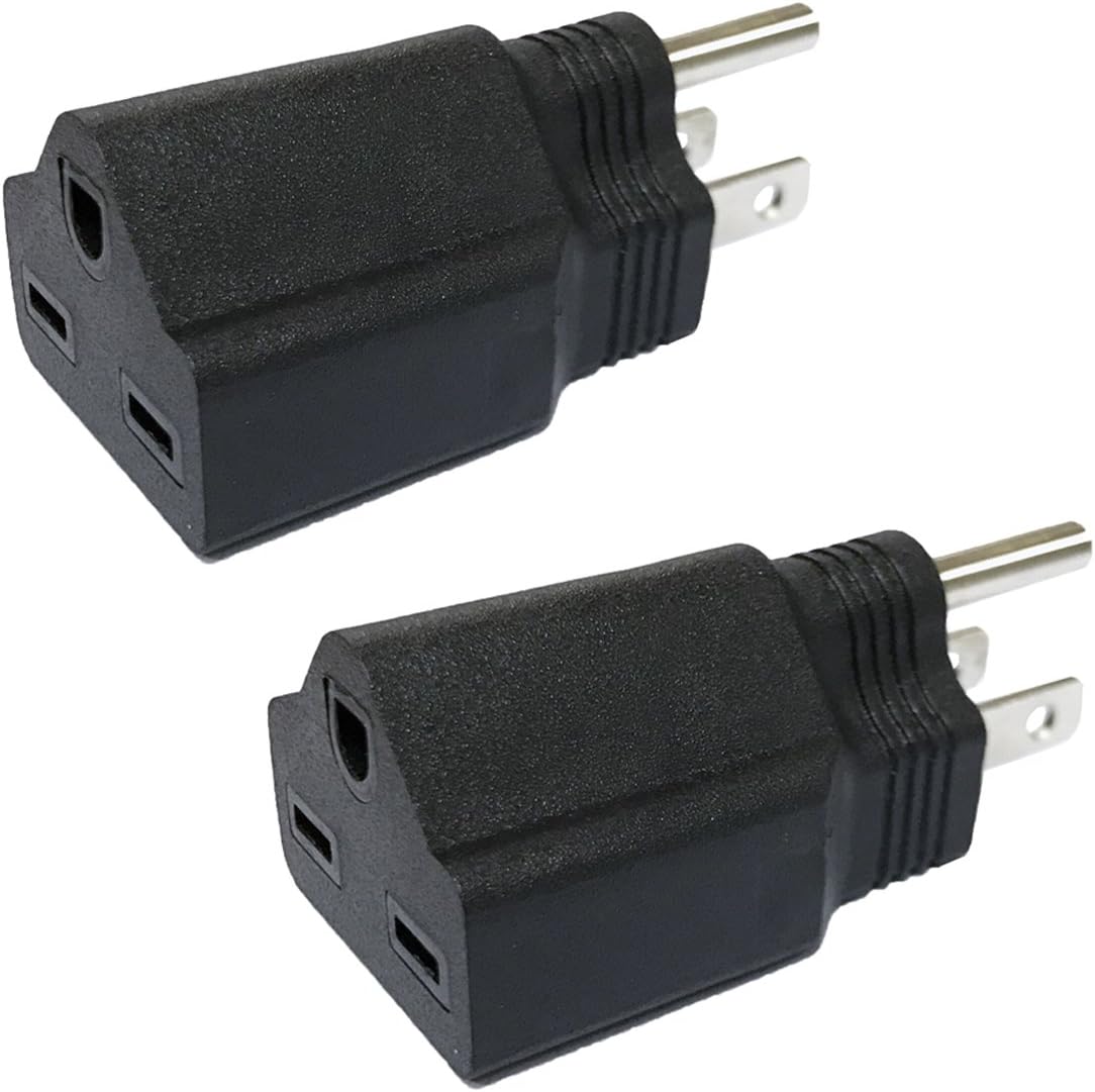 BloomGrow 220V 240V To 110V 120V Plug Adapter For US 2 PCS