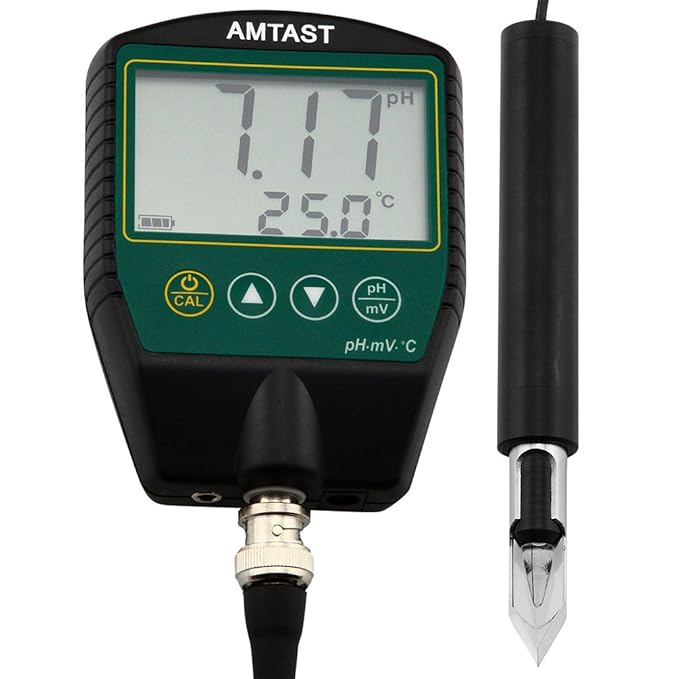 AMTAST Portable pH Meters for Meat Fruit Drinks Food pH Testing with ...