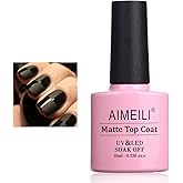 Amazon.com : AIMEILI Hema Free Rubber Base Gel Polish and No Wipe Top Coat Kit Set Soak Off U V ...