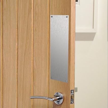 Brushed Stainless Steel Sheet Finger Door Push Plates - Various Sizes ...