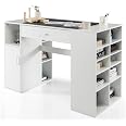 Amazon.com: Giantex Craft Table with Storage, Artwork Sewing Table 14 ...