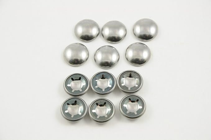 12 x STAR LOCK DOME END CAPS 8mm / 5/16" VINTAGE PRAM, GO KART, TRIKE ...
