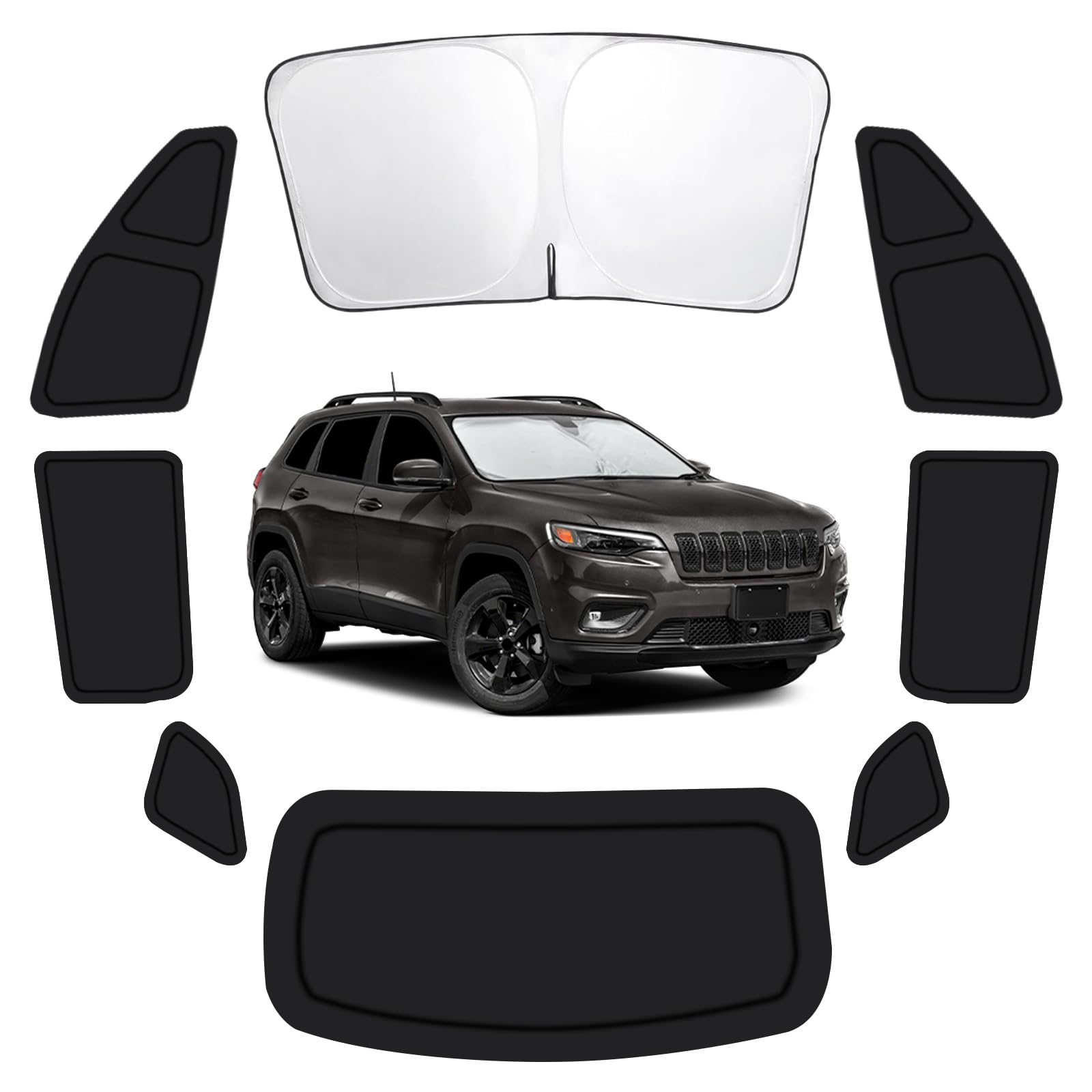 8PCS Car Window Shades for Jeep Cherokee 2014-2024, Window Covers for ...