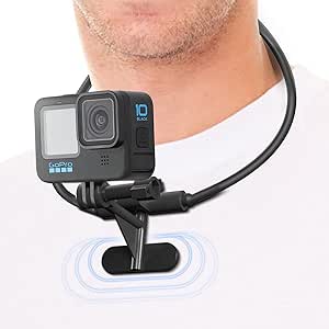 Amazon.com: REYGEAK POV / VLOG Neck Holder Mount for GoPro AKASO Action ...