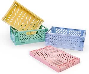 Amazon.com: 4-Pack Mini Plastic Baskets For Organizing and Storage ...