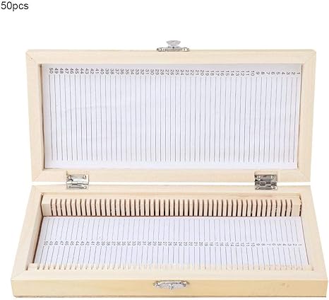 Microscope Slide Box, Compact 50PCS Biology Glass Prepared Microscope ...