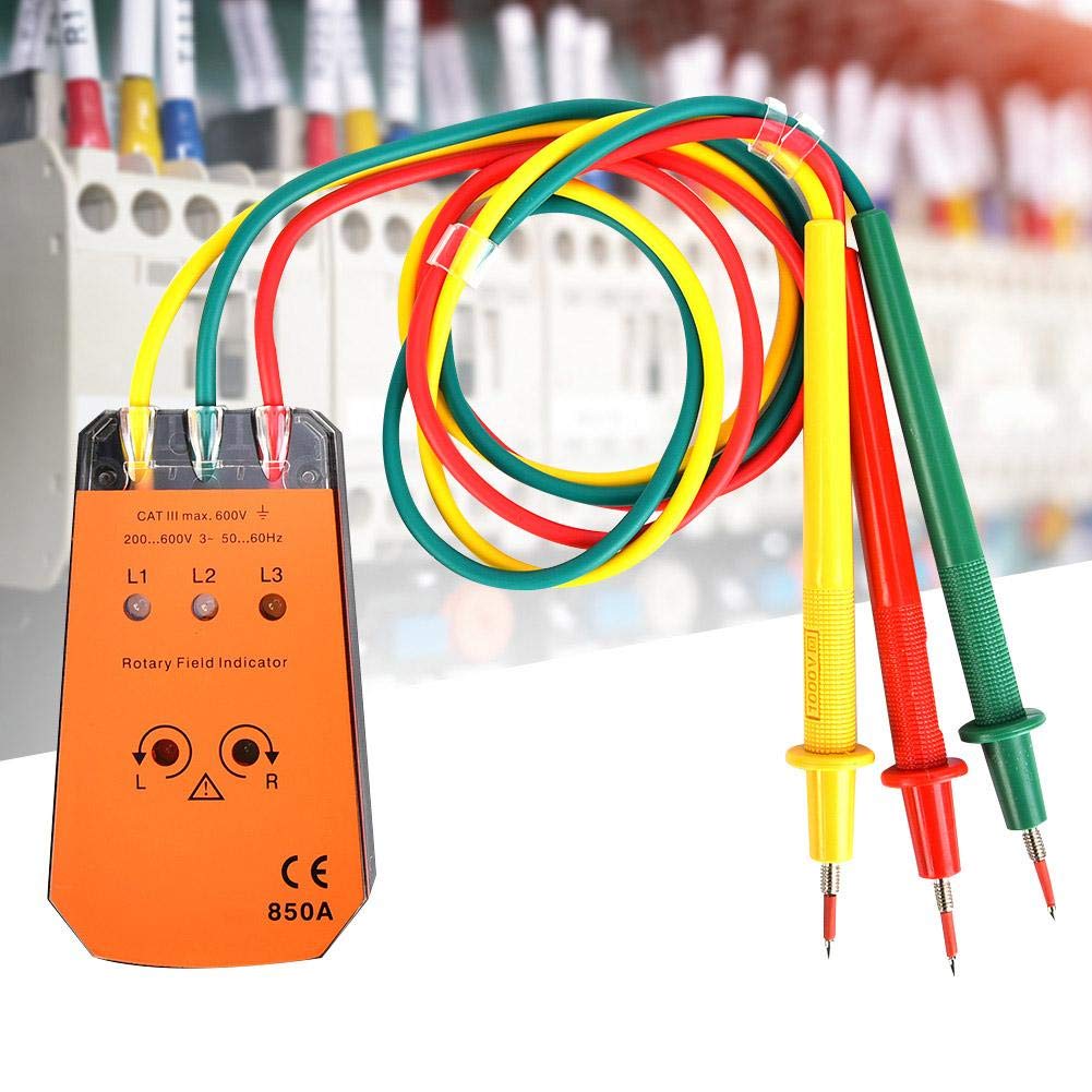 3 Phase Sequence Tester Phase Meter Phase Indicator with LED and Buzzer ...
