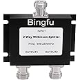 Amazon.com: Bingfu N Type Female 2 Way Splitter 50 ohm Wide-Band Signal ...