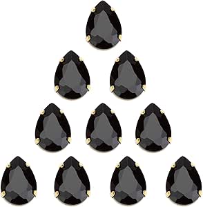 Amazon.com: Choupee Sew On Rhinestone Tear Drop Crystal Rhinestones in ...