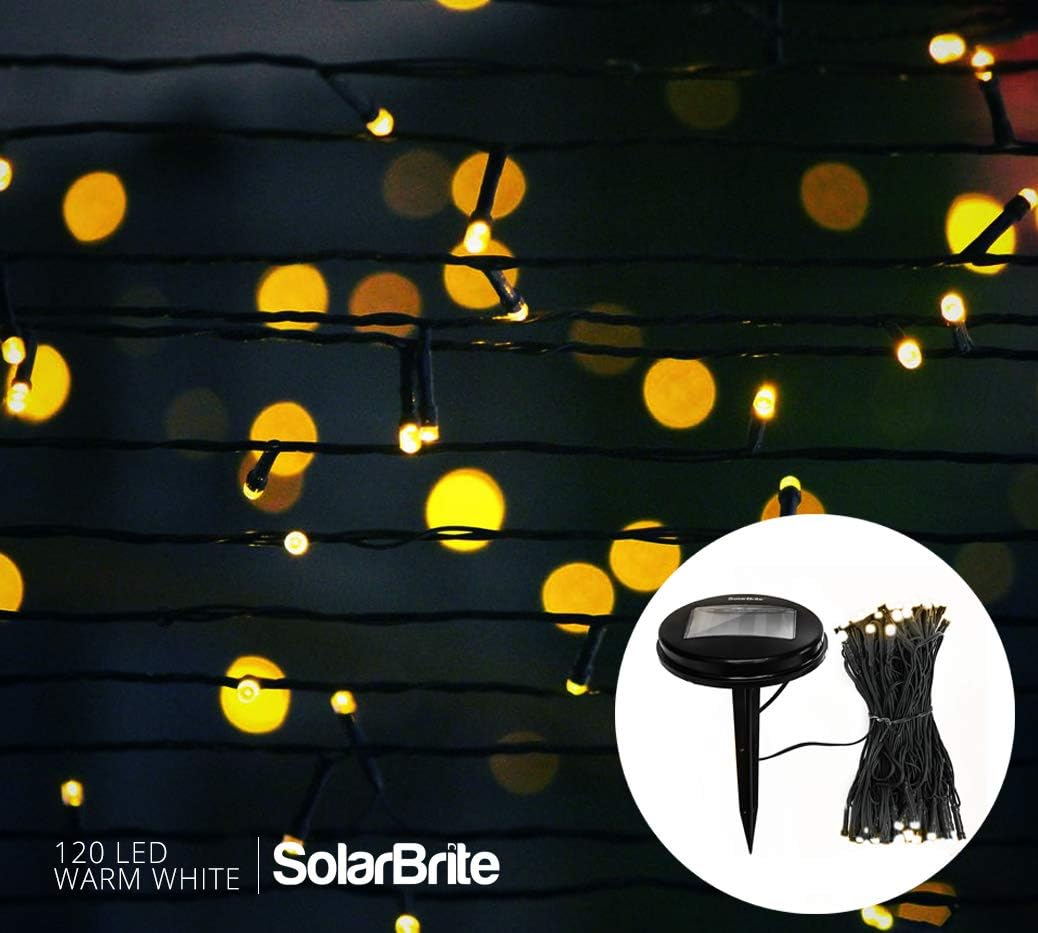Solar Brite Deluxe Solar Fairy Lights 120 LED Super Bright Decorative ...