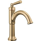 Delta Faucet Saylor Single Hole Bathroom Faucet, Gold Bathroom Faucet ...