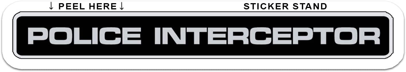 Amazon.com: Police Interceptor car Bumper Sticker Decal 8" x 1": Automotive