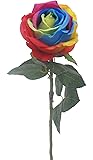 Amazon.com: (100) Silk Rainbow Roses Flower Head - 1.75" - Artificial ...