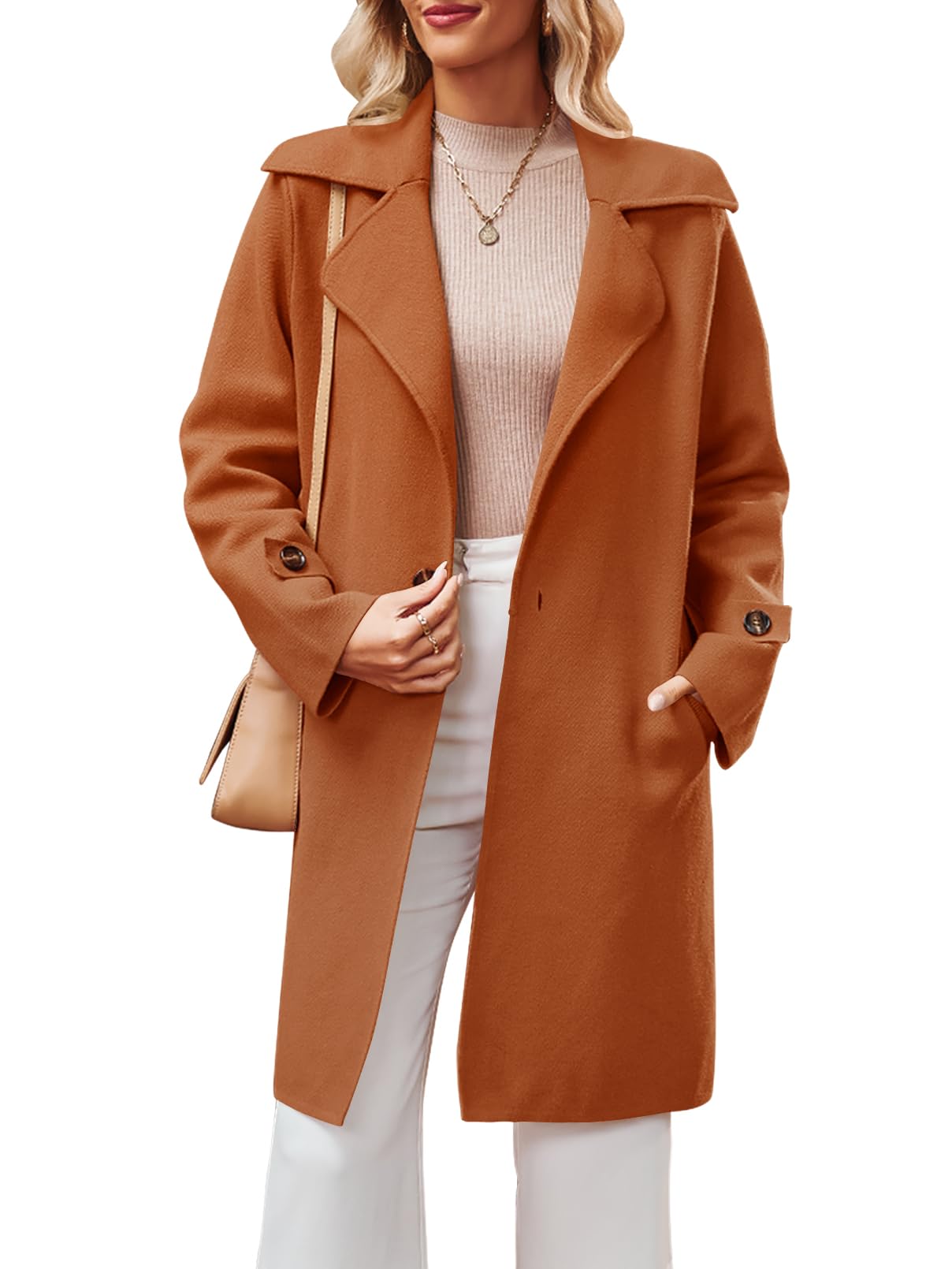 MEROKEETY Women's 2024 Winter Spring Long Sleeve Lapel Cardigan Knit ...