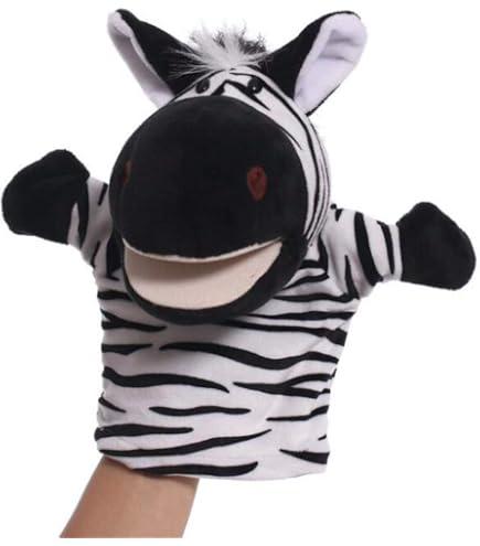 Hand Puppet For Kids Folkmanis Zebra Hand Puppet - Realistic Black ...