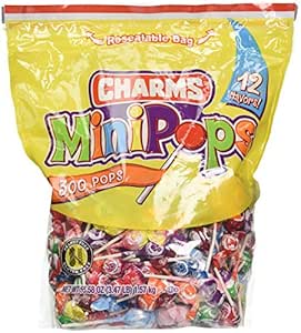 Amazon.com : Charms Minipops 12 Assorted Flavors 300 Mini Pops in a ...