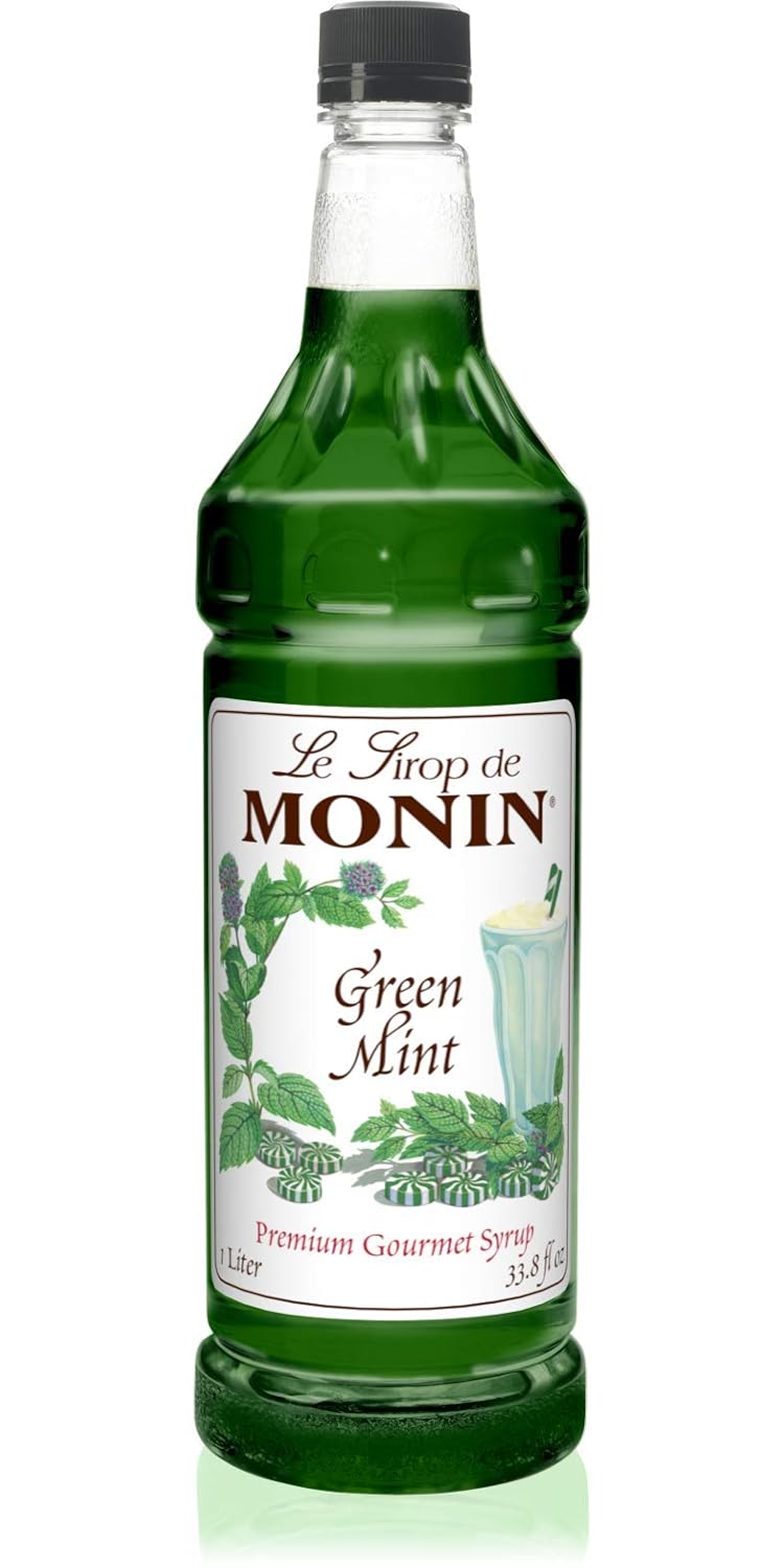 Amazon.com : Monin - Green Mint Syrup, Bold Peppermint Flavor, Great ...