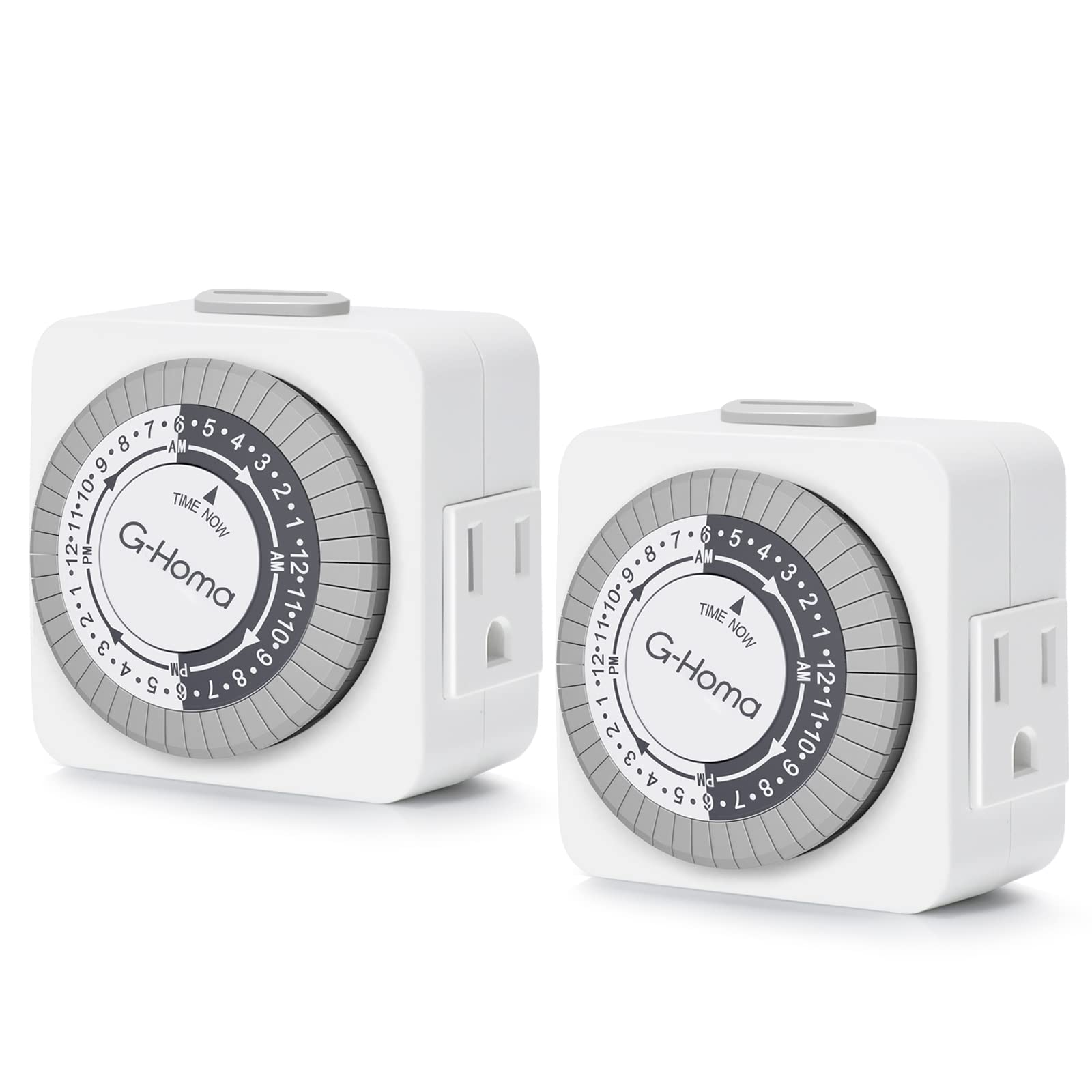 G-Homa Timers for Electrical Outlets, 24 Hour Indoor Plug-in Mechanical ...
