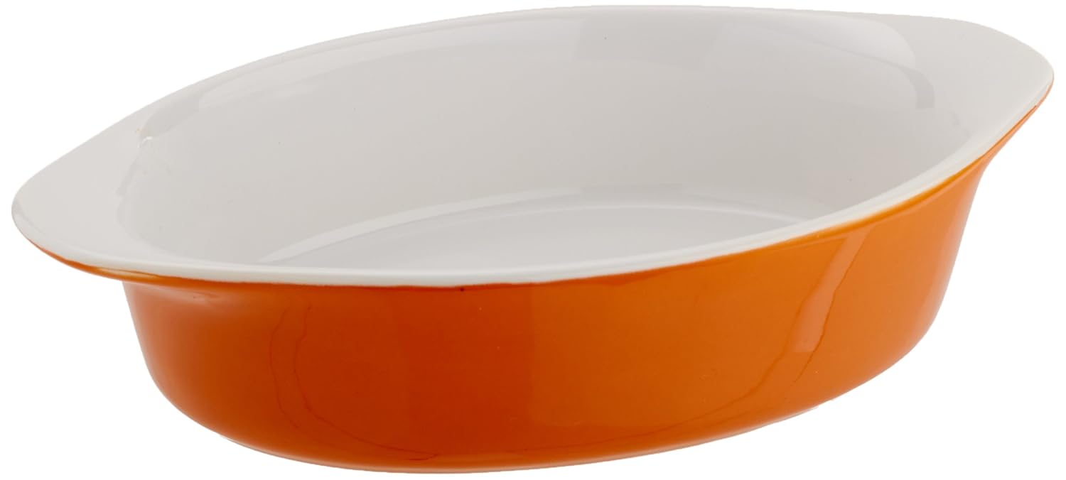 Mario Batali by Dansk Stoneware 8.5-Inch Oval Au Gratin, Medium ...