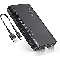 1 Hora Power Bank 10000 mah Ultra Slim de Bateria Portatil con 4 Cables ...