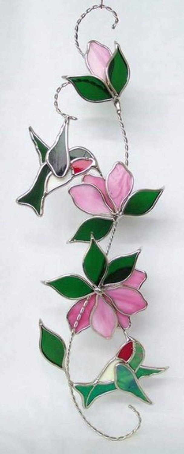 Amazon.com: Stained Glass Hummingbird Scroll: Home & Kitchen