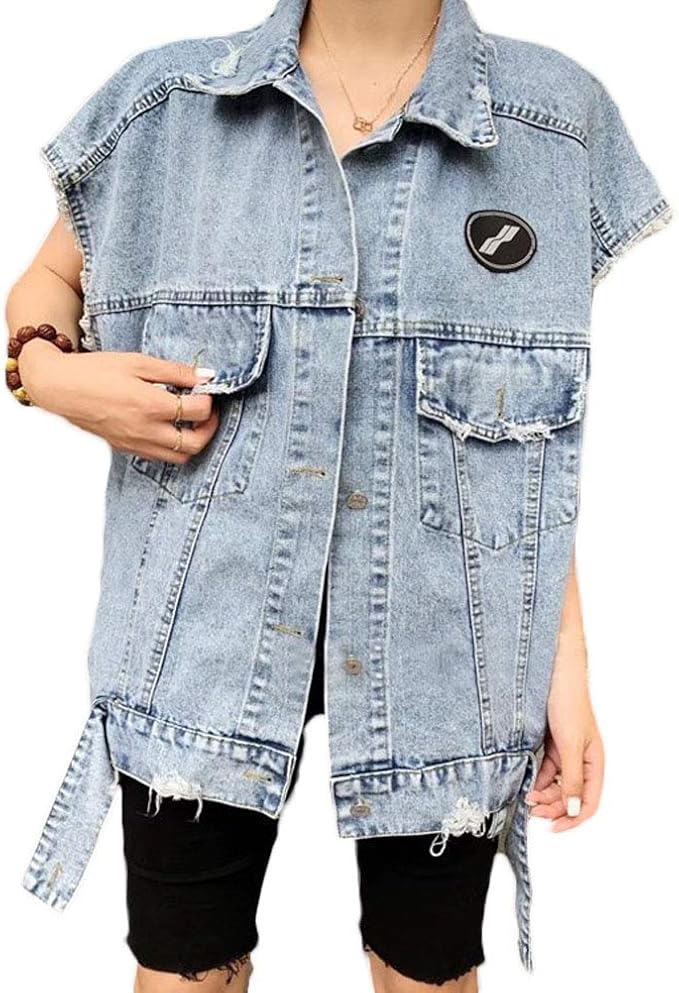 Chalecos De Mujer De Verano Fina Único Mezclilla Floja De Ropa De ...