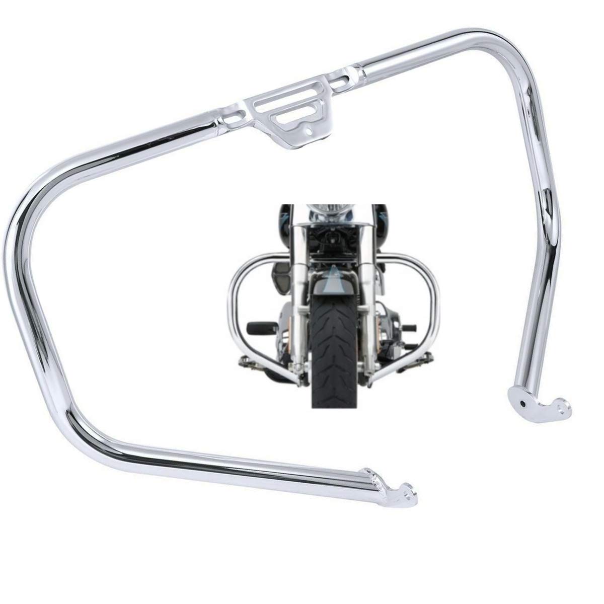 Buy ALPHA MOTO Chrome Square Curved Highway Engine Guard C Bar For ...