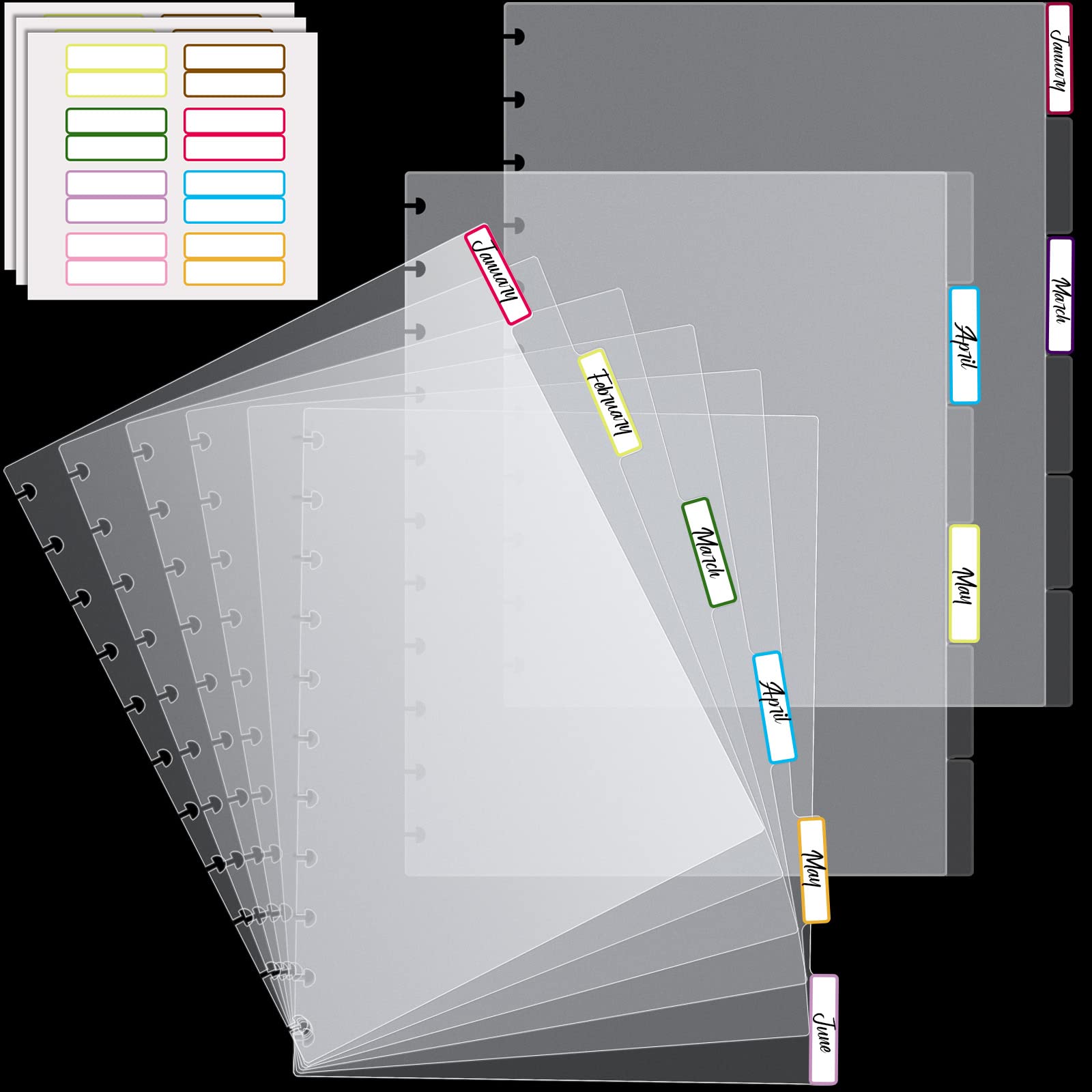 Mua Letter Poly Tab Dividers for Discbound Notebooks, Disc Bound ...