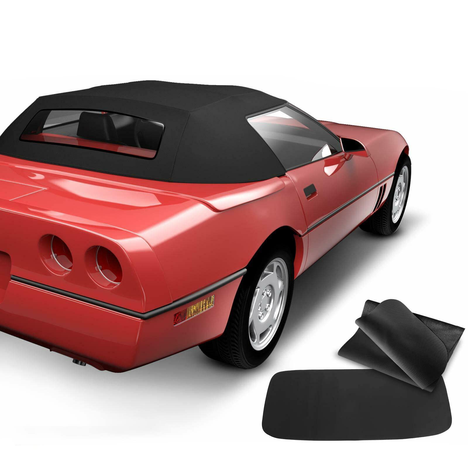 A-Premium Black Convertible Soft Top with Plastic Window Compatible ...