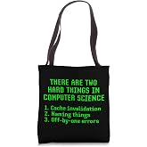 Amazon.com: There Are Two Hard Things In Computer Science Joke Funny ...