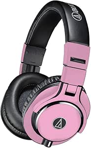 Skin Compatible with Audio-Technica ATH-M40x Headphones - Solid Pink ...