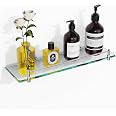 Amazon.com: KOCOK Glass Shelves for Bathroom,16-Inch Chrome Glass ...