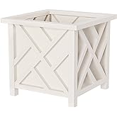 Amazon.com : Pure Garden Lattice Design Planter Box - 15.5-Inch-Square ...