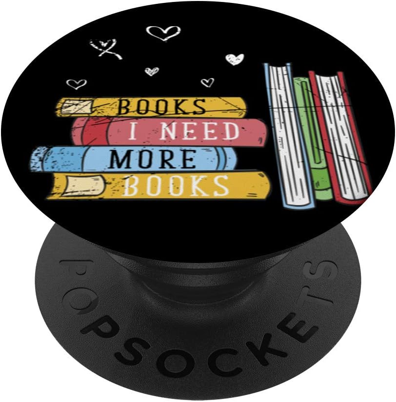 Amazon.com: Books I Need More Books Reading PopSockets Grip and Stand ...
