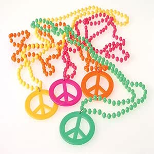 Amazon.com: US Toy Peace Sign Necklaces Costume : Toys & Games