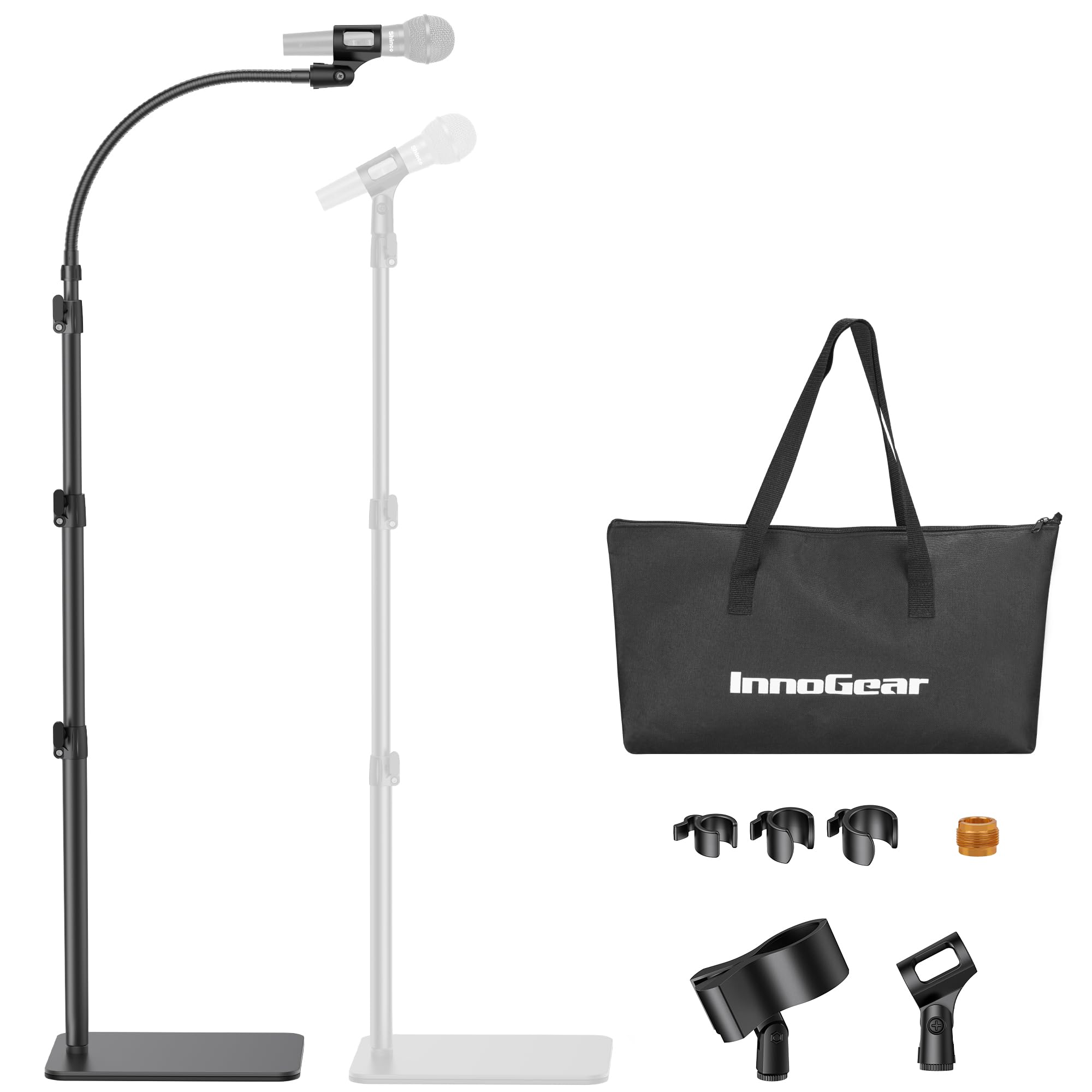 InnoGear Microphone Stand, Mic Stand Floor Universal Microphone Boom ...